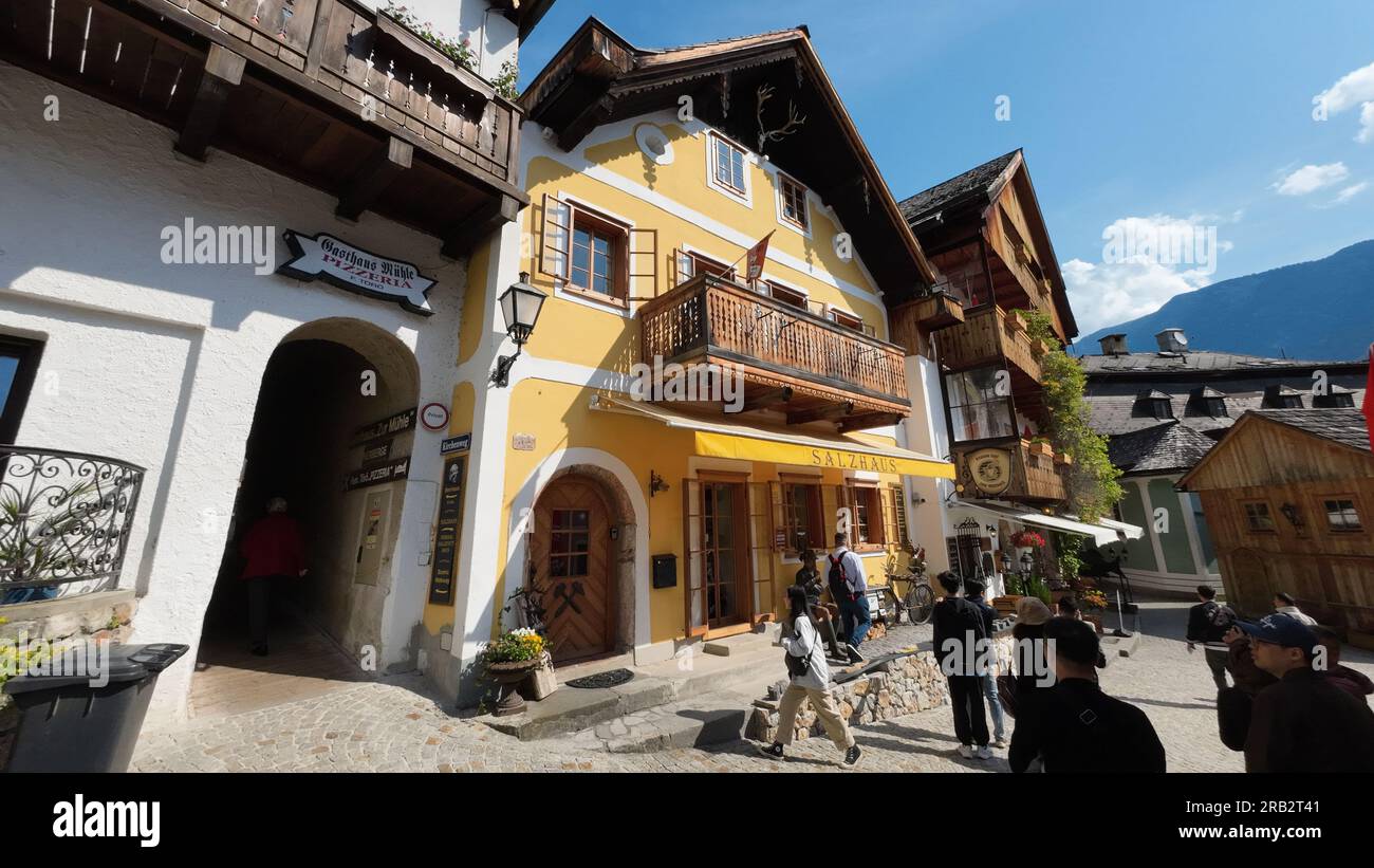House in Hallstatt town, the best place to visit. Hallstatt town ...