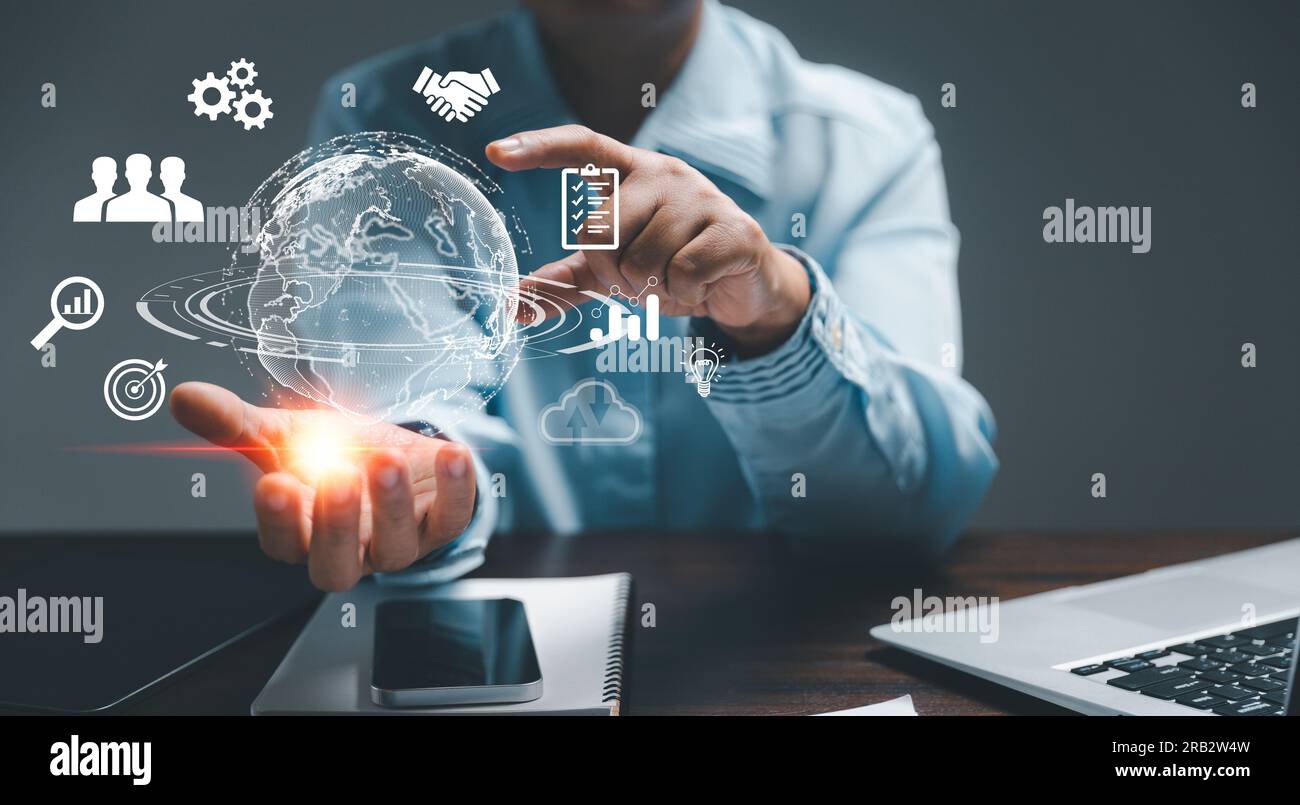 Business global internet connection application technology and digital ...