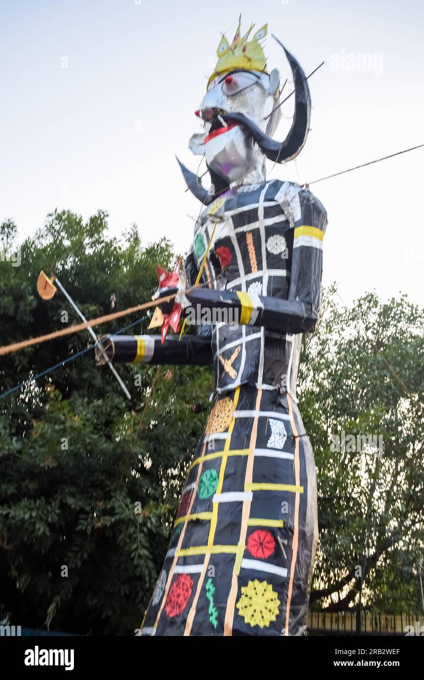 Ravnans being ignited during Dussera festival at ramleela ground in ...