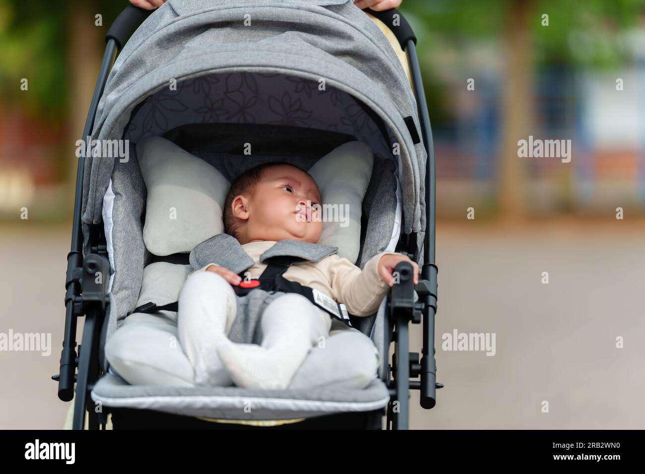 Cute asian baby in stroller hi-res stock photography and images - Alamy