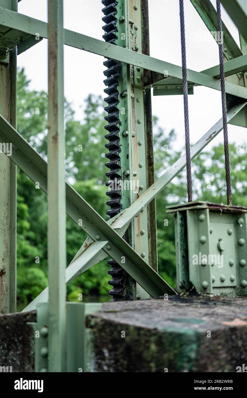 Counterweight of a lock and dam mechanical structure along the Erie ...