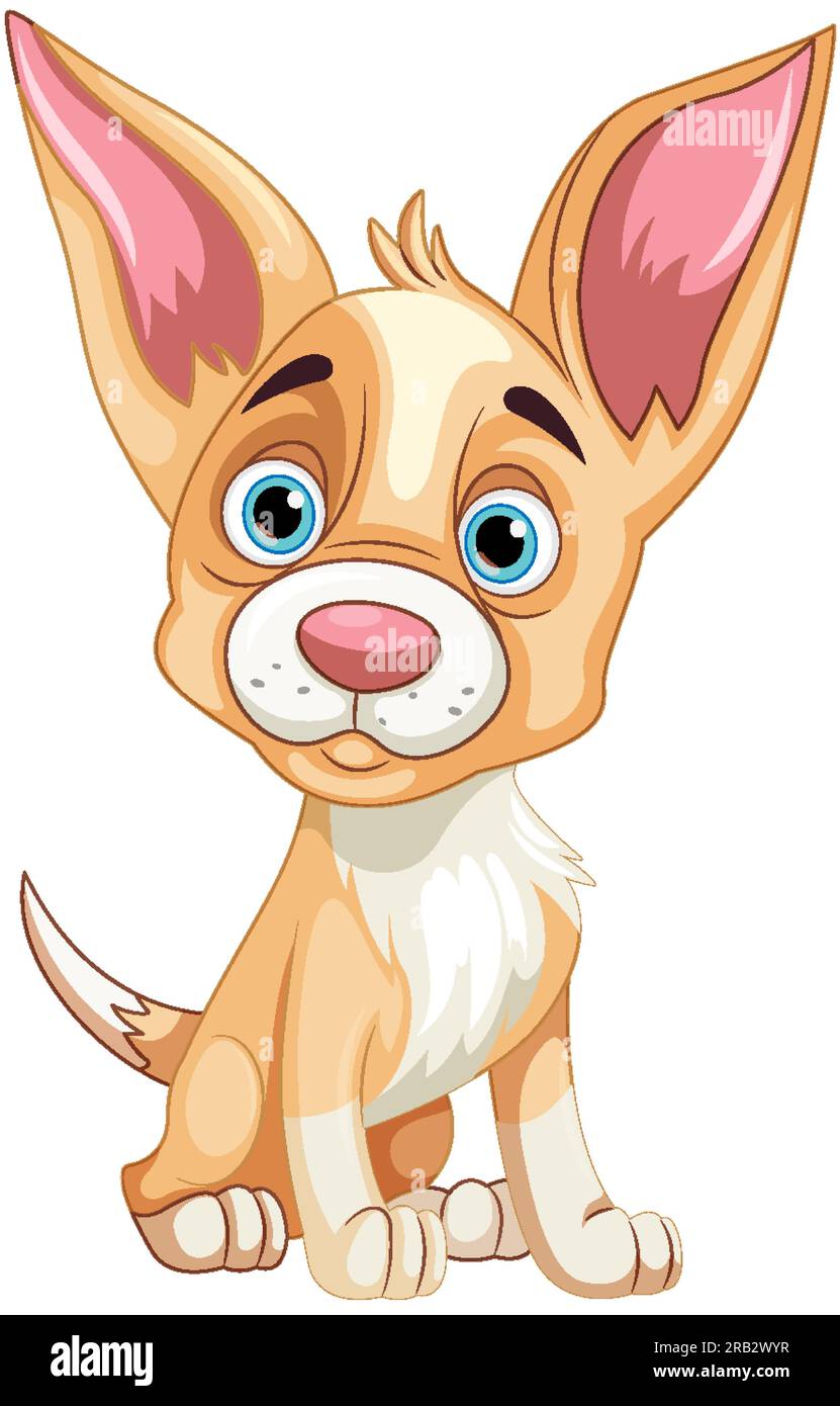 Cute dog cartoon character sitting illustration Stock Vector Image ...