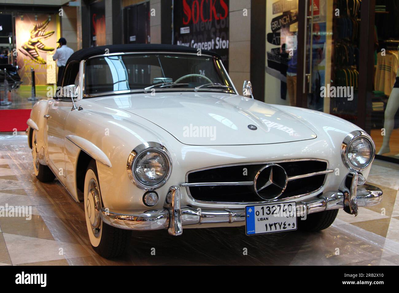 Classic car show event that took place in Beirut Downtown showing ...