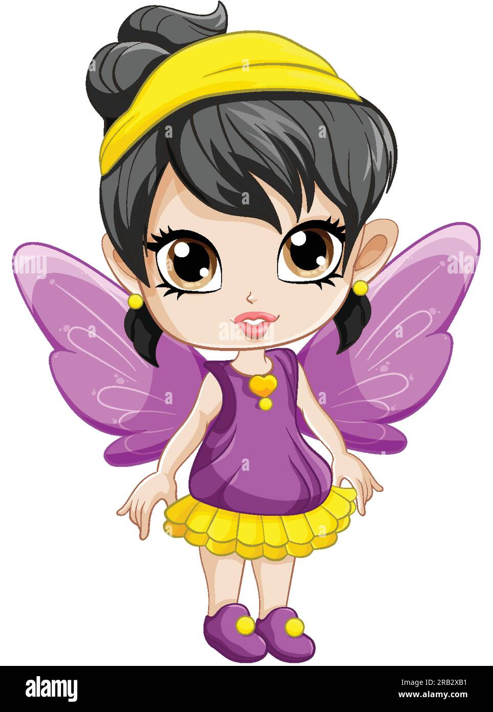 Cartoon fairy with wings illustration Stock Vector Image & Art - Alamy