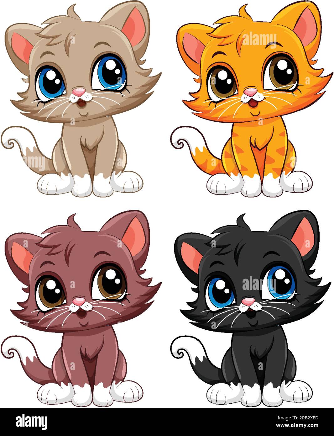 Collection of Cats Vector illustration Stock Vector Image & Art - Alamy