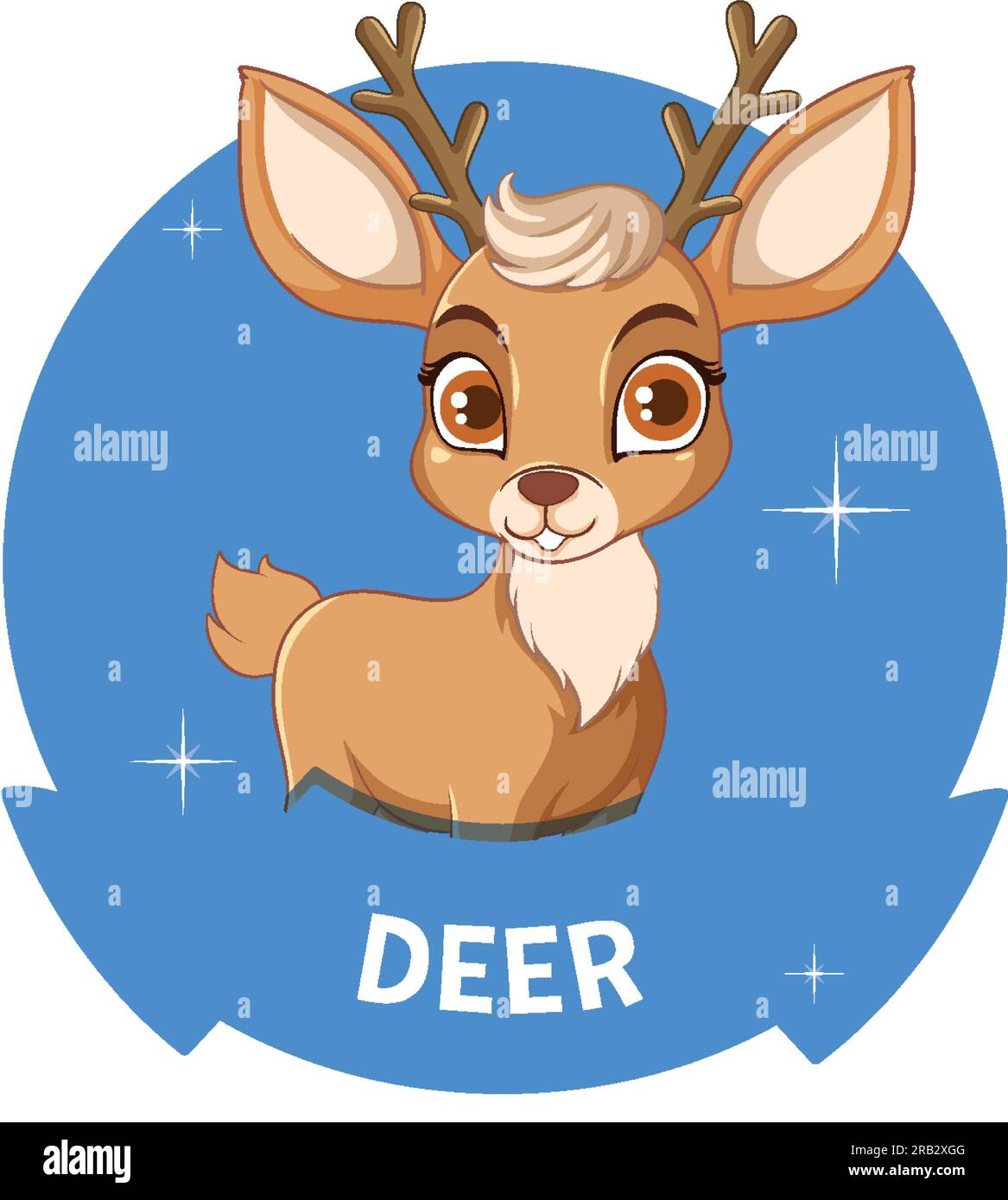 Cute Deer Cartoon Character illustration Stock Vector Image & Art - Alamy