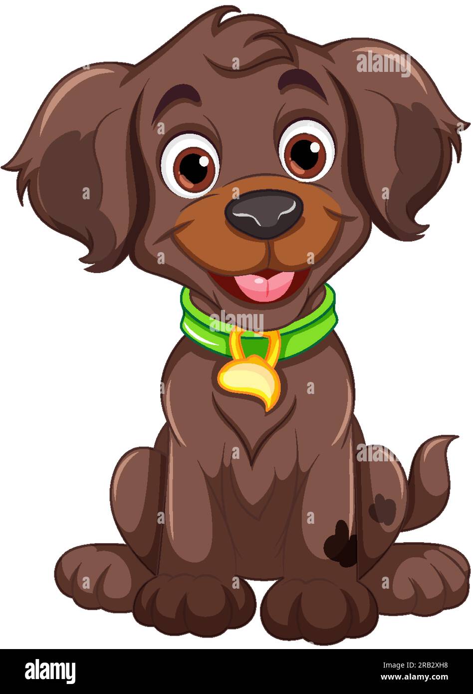 Brown Dog Cartoon Character illustration Stock Vector Image & Art - Alamy