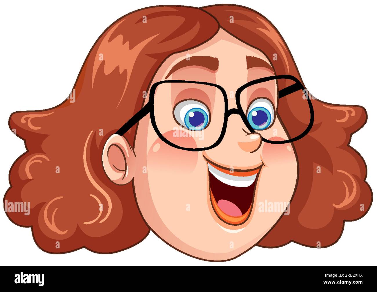 Chubby Woman Face Cartoon Character Illustration Stock Vector Image And Art Alamy