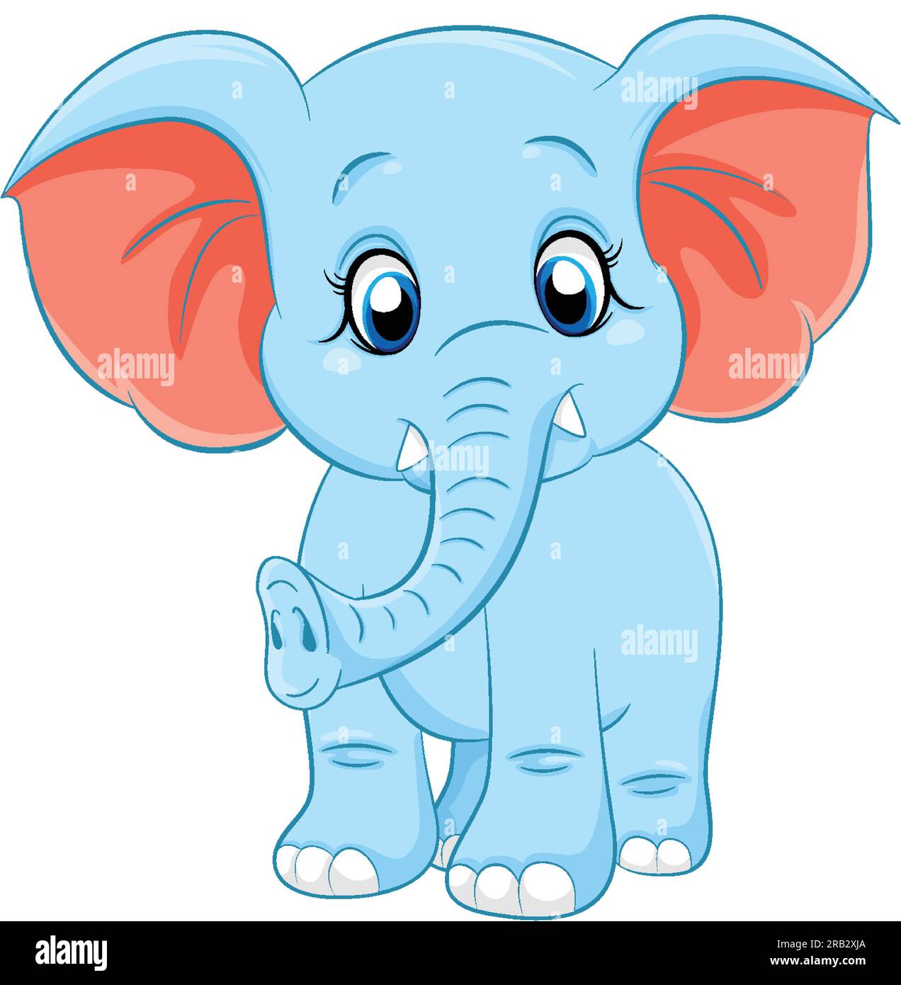 Cute Elephant Cartoon Character illustration Stock Vector Image & Art ...