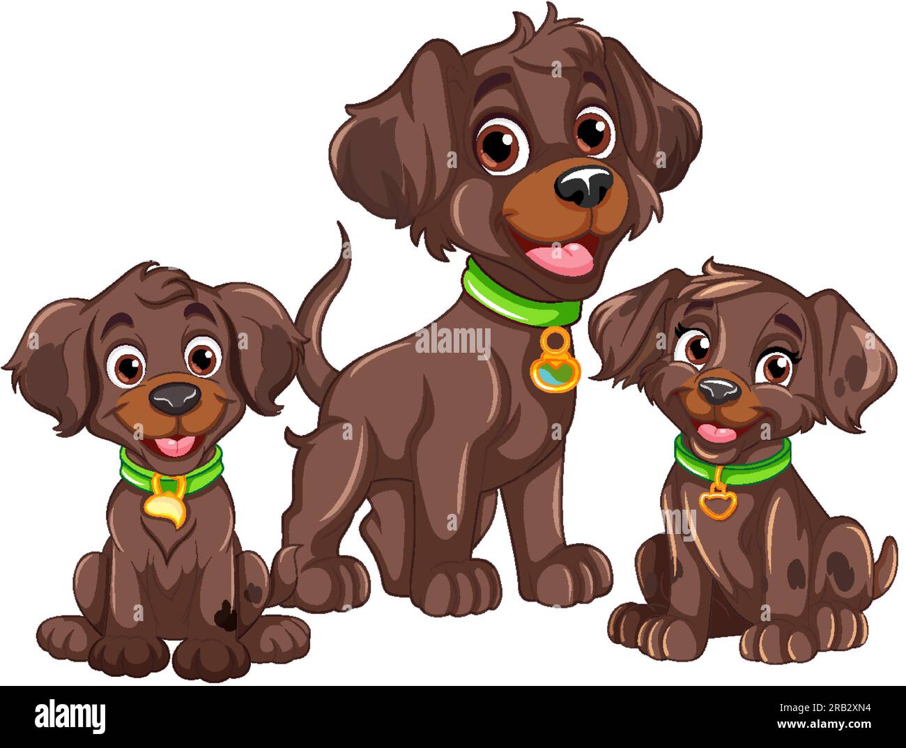 Family dogs in cartoon hi-res stock photography and images - Alamy
