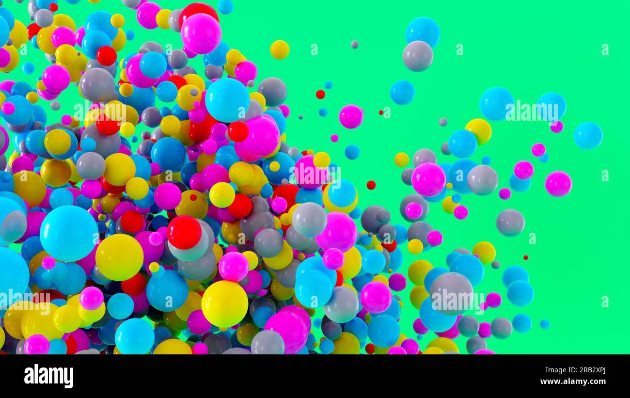 3d render, Sphere object colorful wallpaper background Stock Photo - Alamy