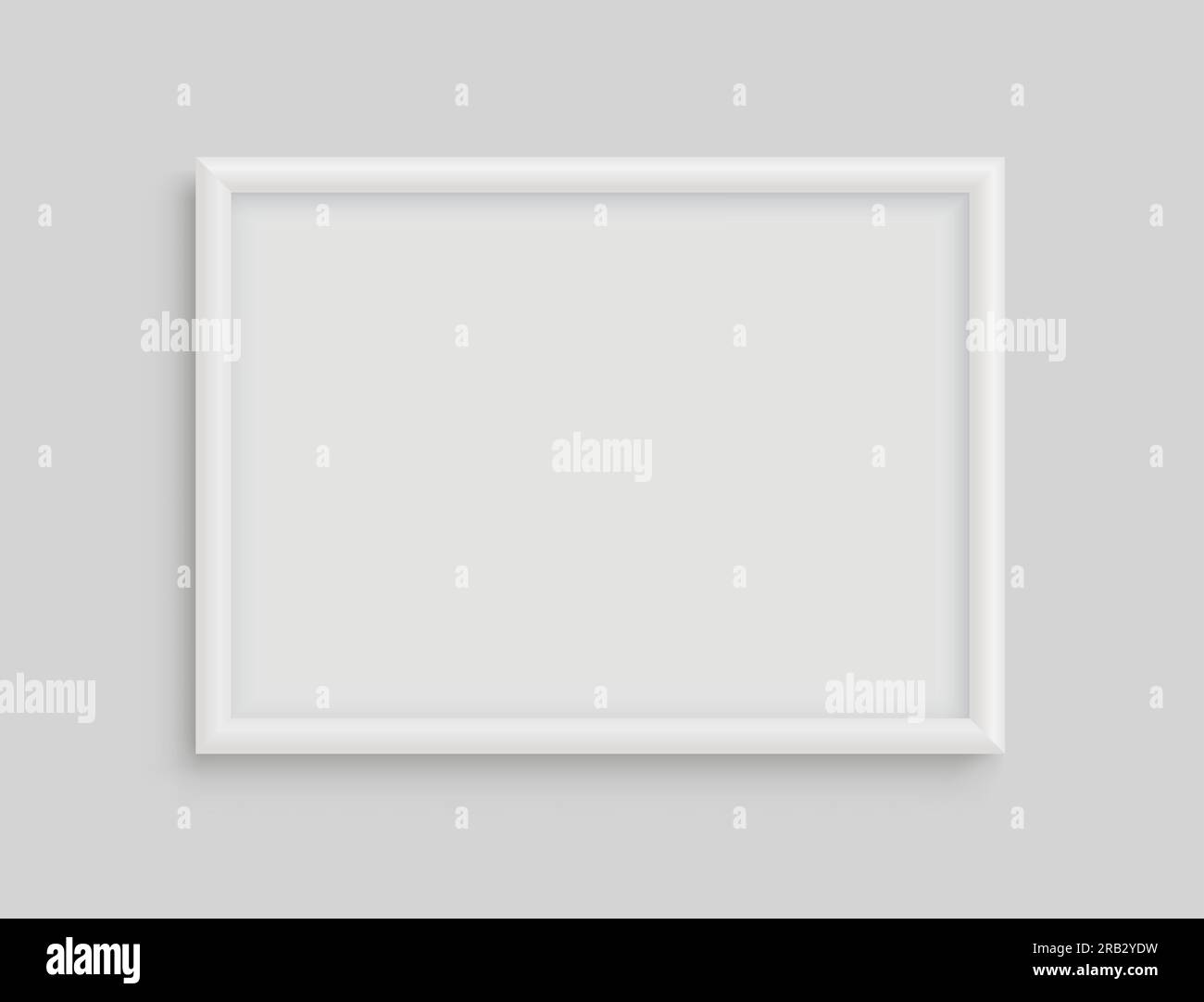 White realistic picture frame on gray background - stock vector Stock ...