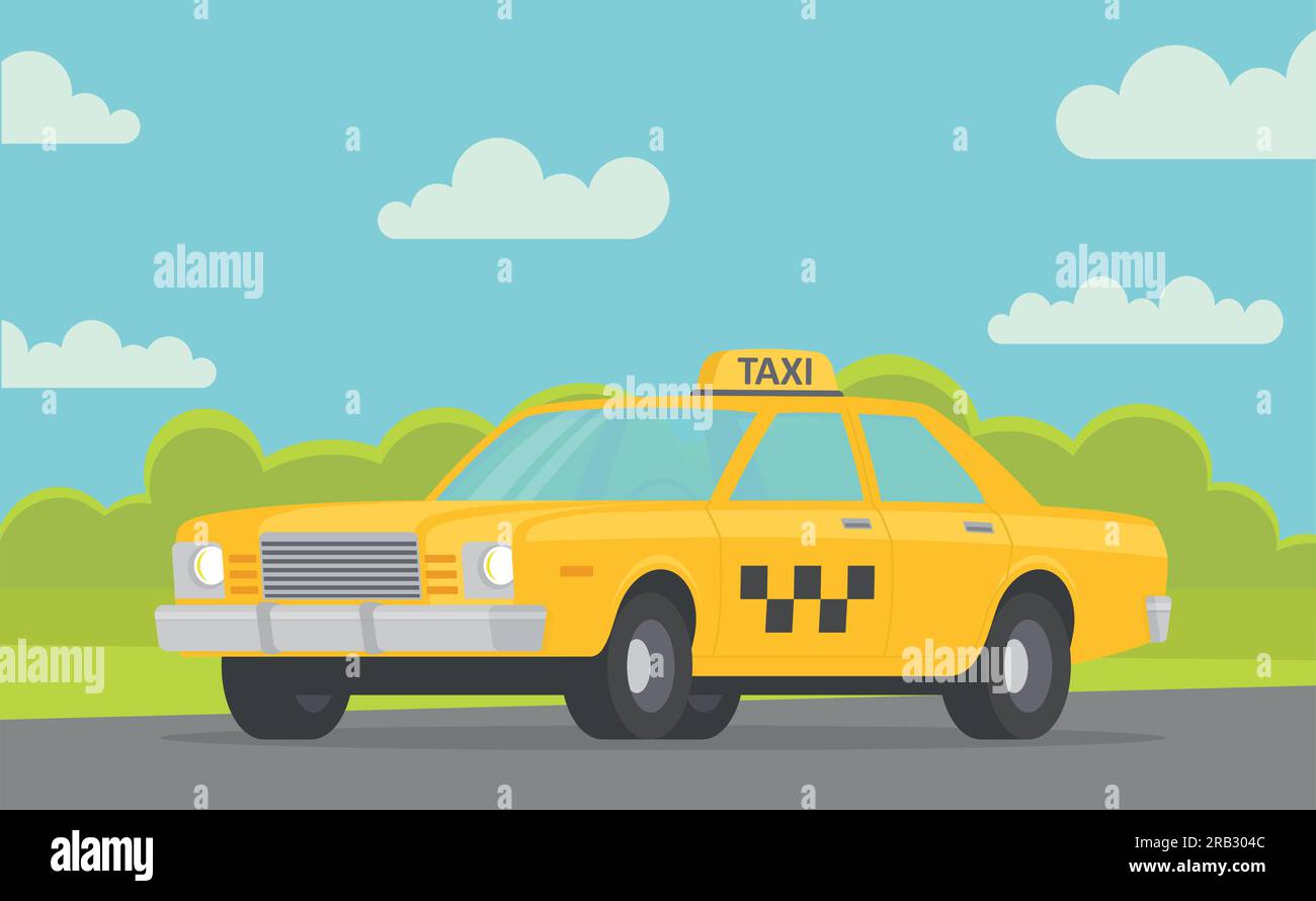 Yellow taxi cab top view Stock Vector Images - Alamy