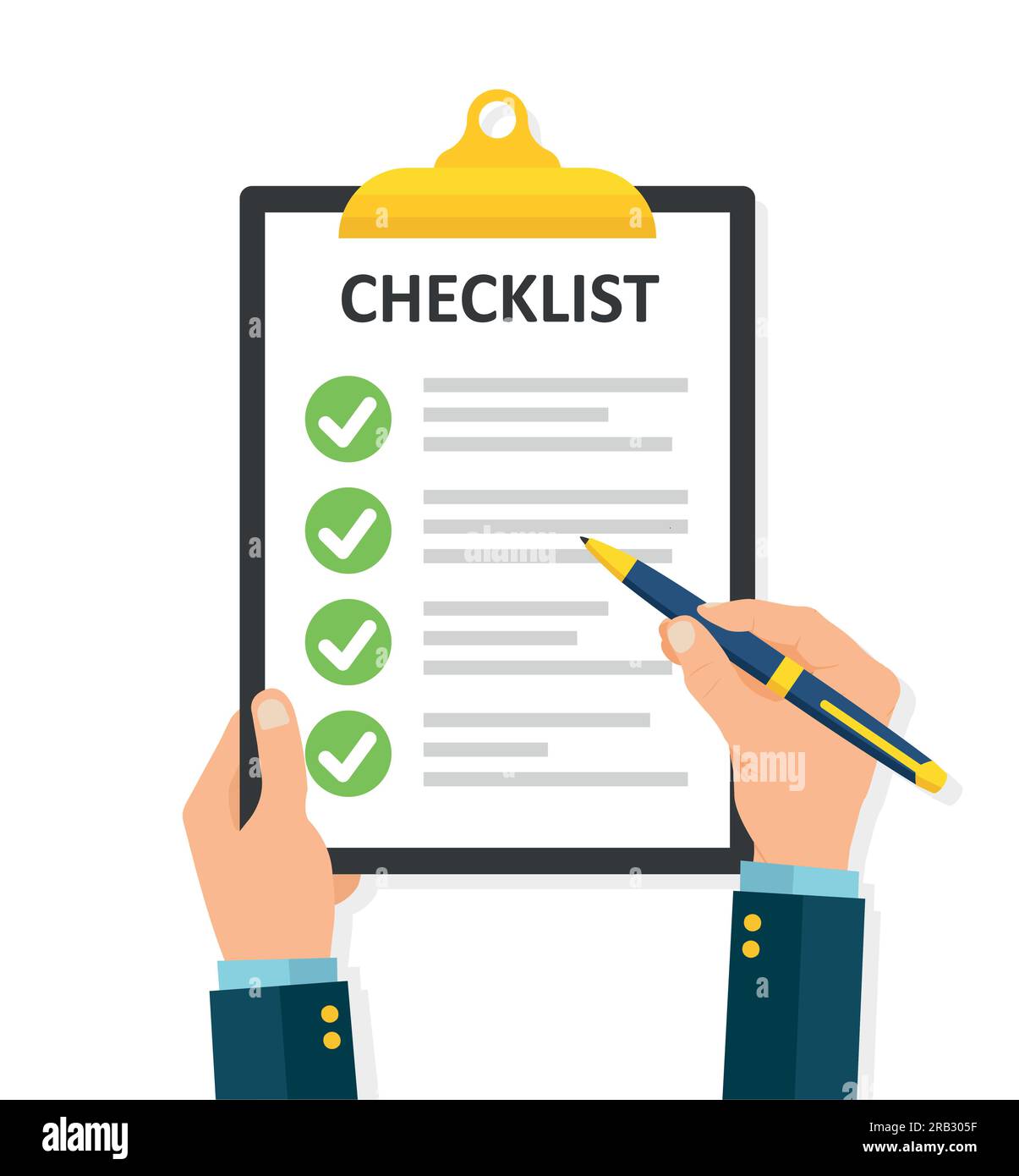 Hand with checklist hi-res stock photography and images - Alamy