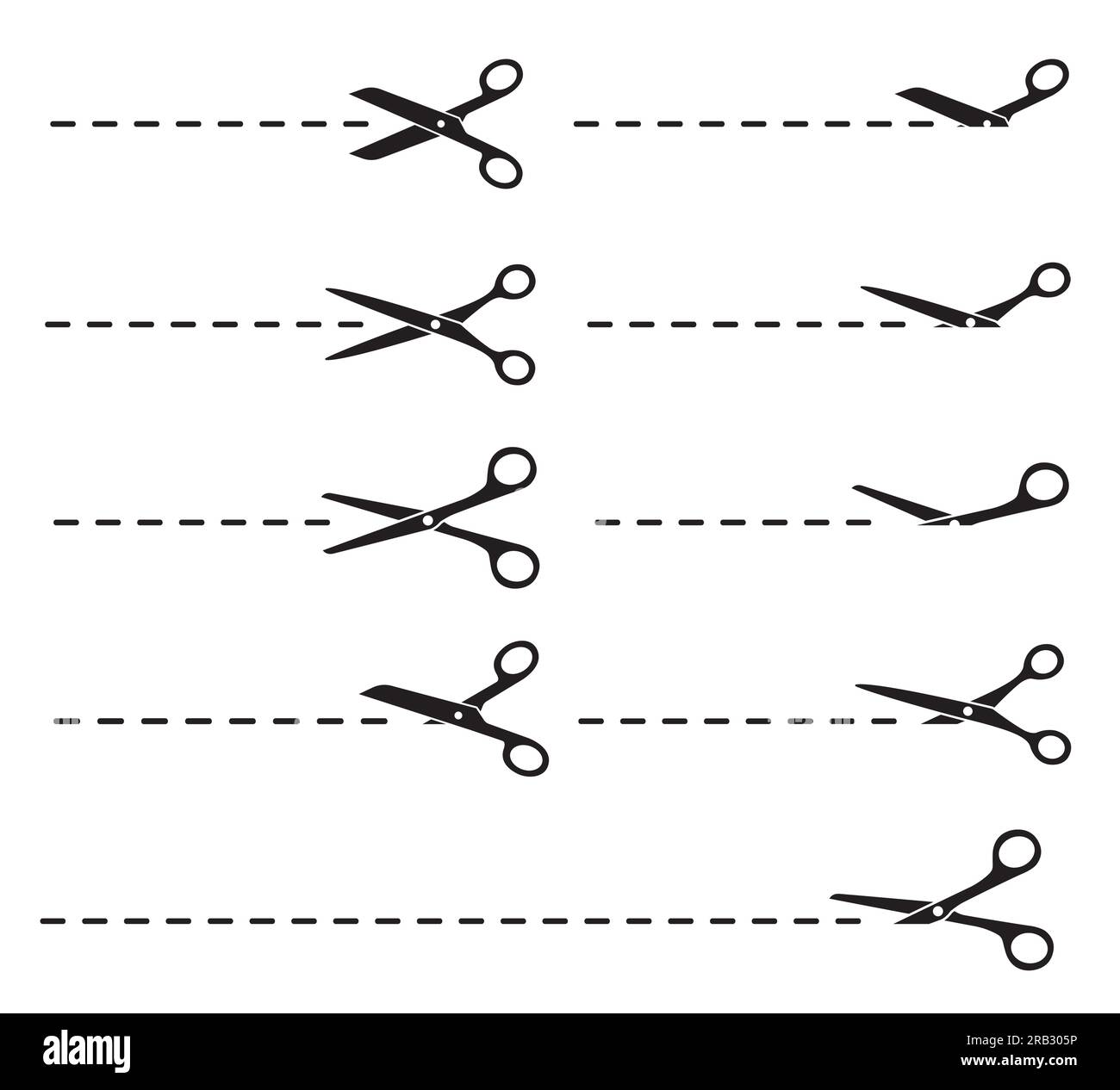 Sewing scissors cutout Black and White Stock Photos & Images - Alamy