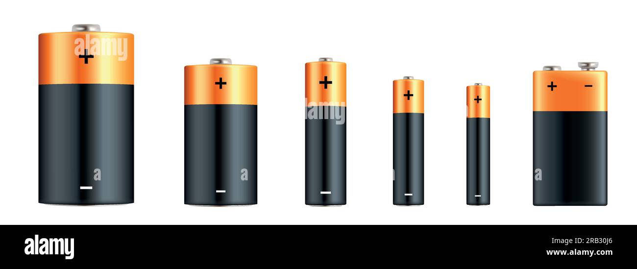 D cell batteries Stock Vector Images - Alamy
