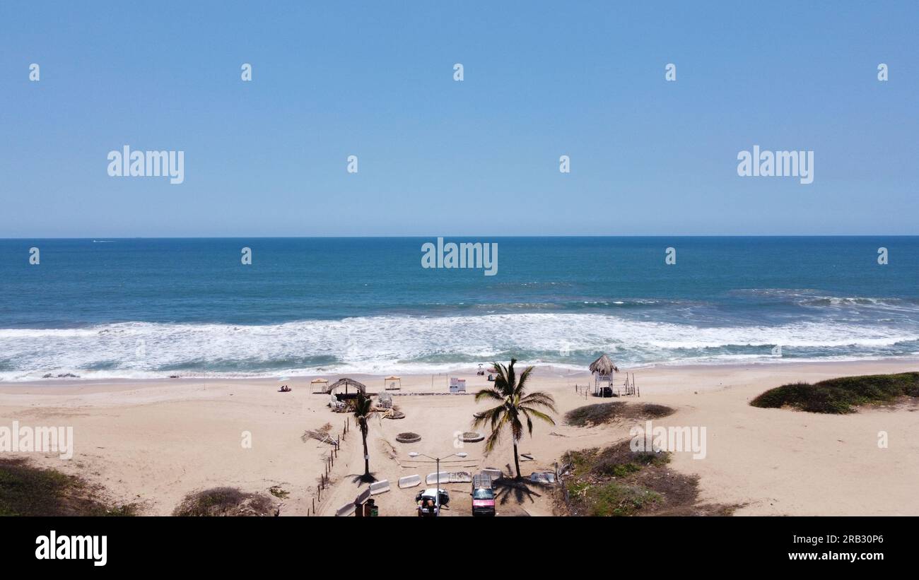 PHOTOGRAPHY WITH DRONE ON THE BEACH OF SINALOA MEXICO Stock Photo - Alamy