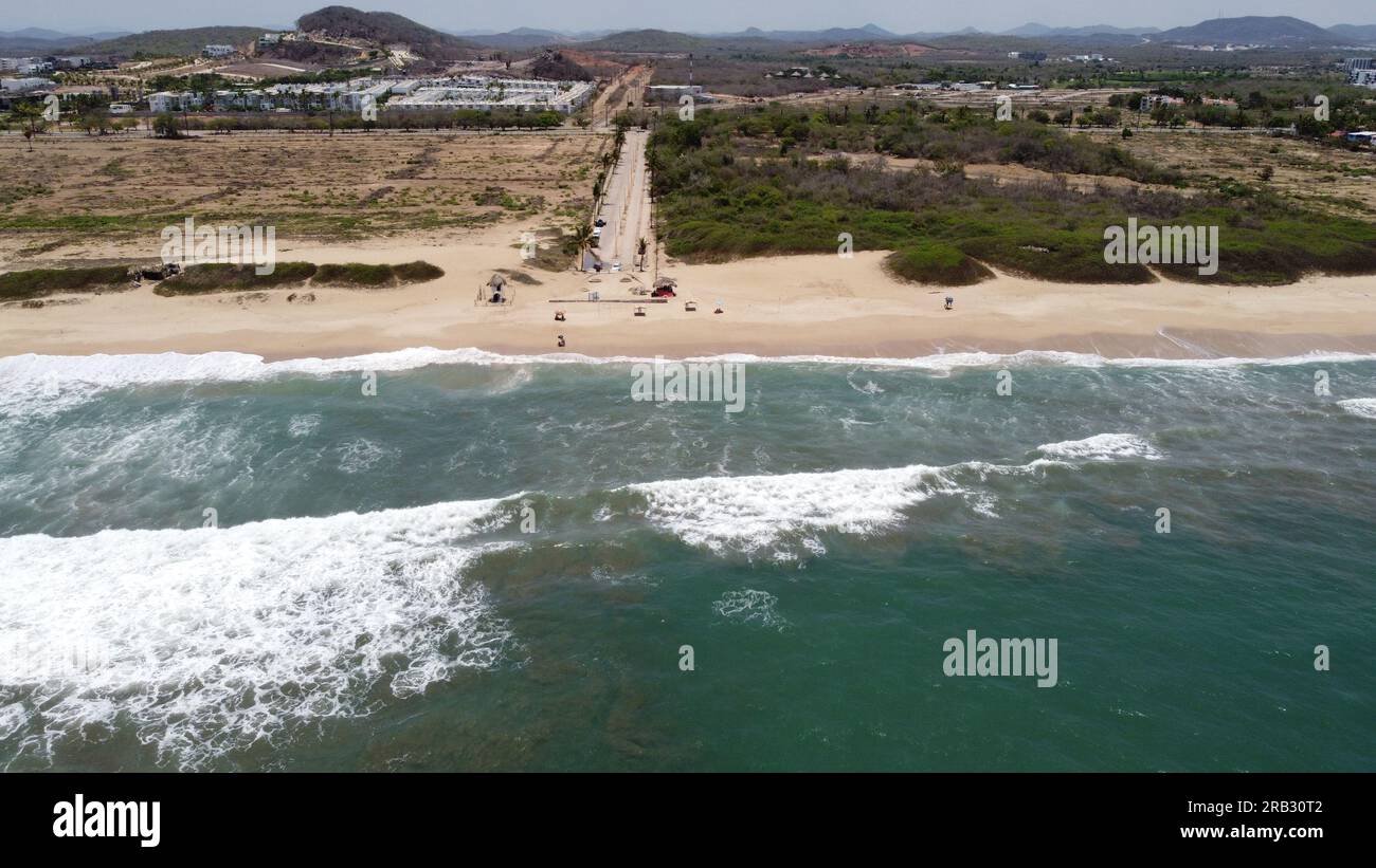PHOTOGRAPHY WITH DRONE ON THE BEACH OF SINALOA MEXICO Stock Photo - Alamy