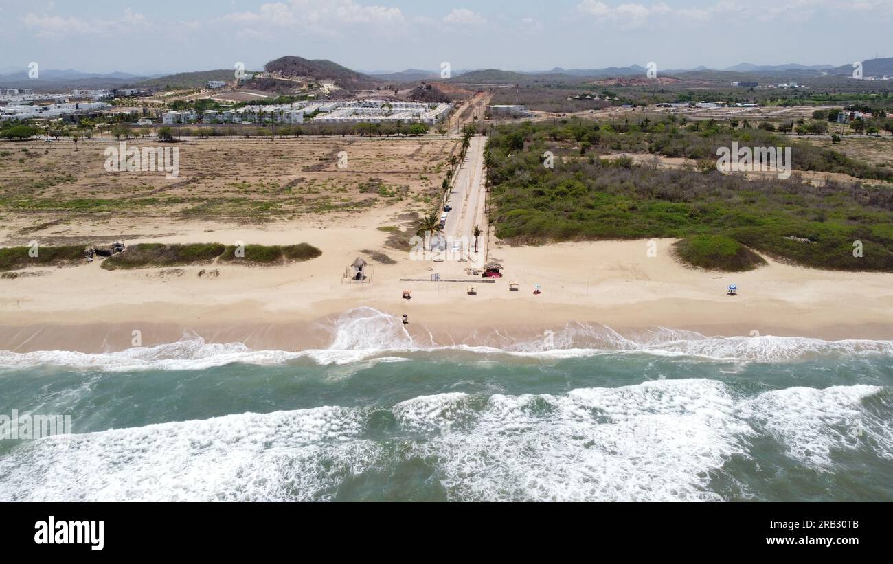 PHOTOGRAPHY WITH DRONE ON THE BEACH OF SINALOA MEXICO Stock Photo - Alamy