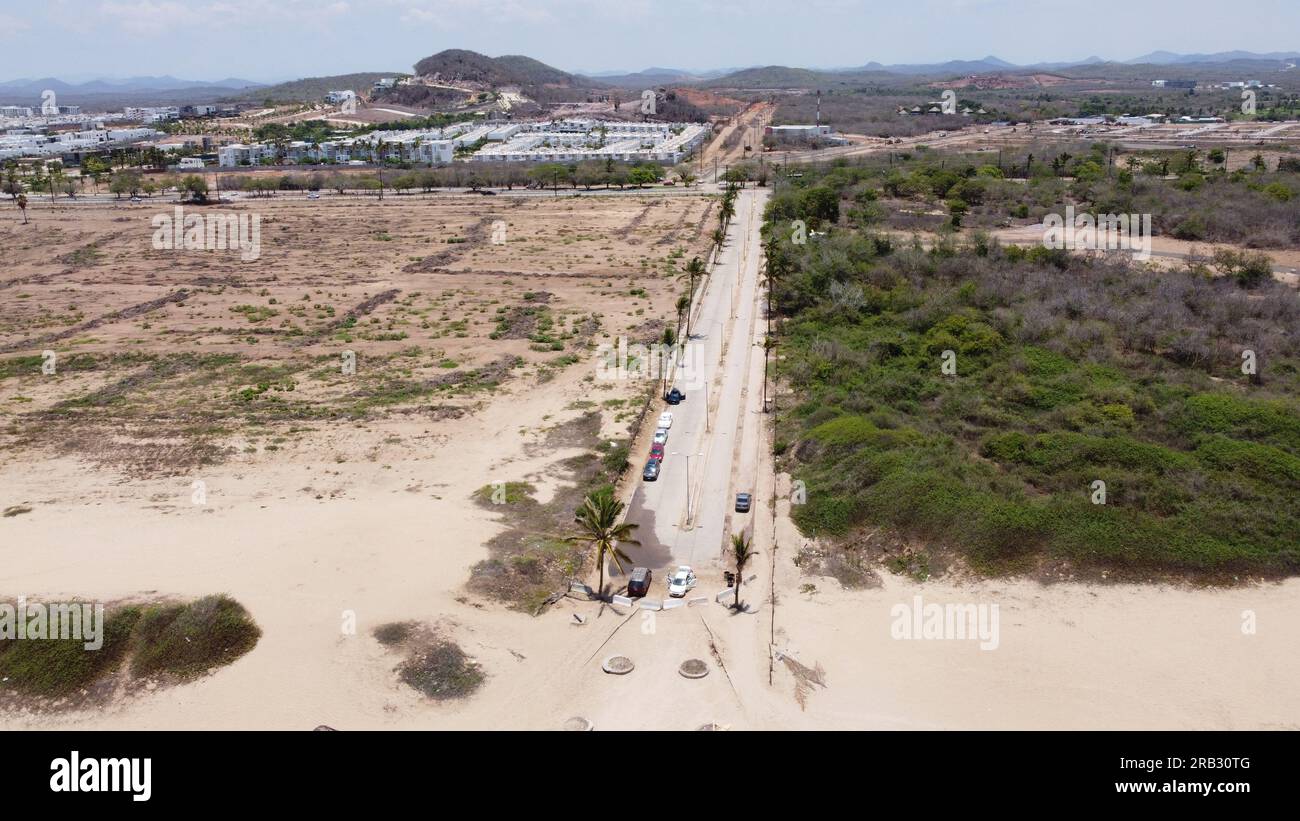 PHOTOGRAPHY WITH DRONE ON THE BEACH OF SINALOA MEXICO Stock Photo - Alamy