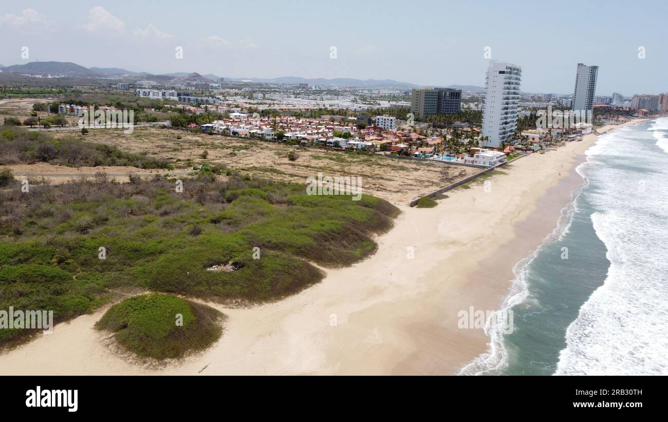 PHOTOGRAPHY WITH DRONE ON THE BEACH OF SINALOA MEXICO Stock Photo - Alamy
