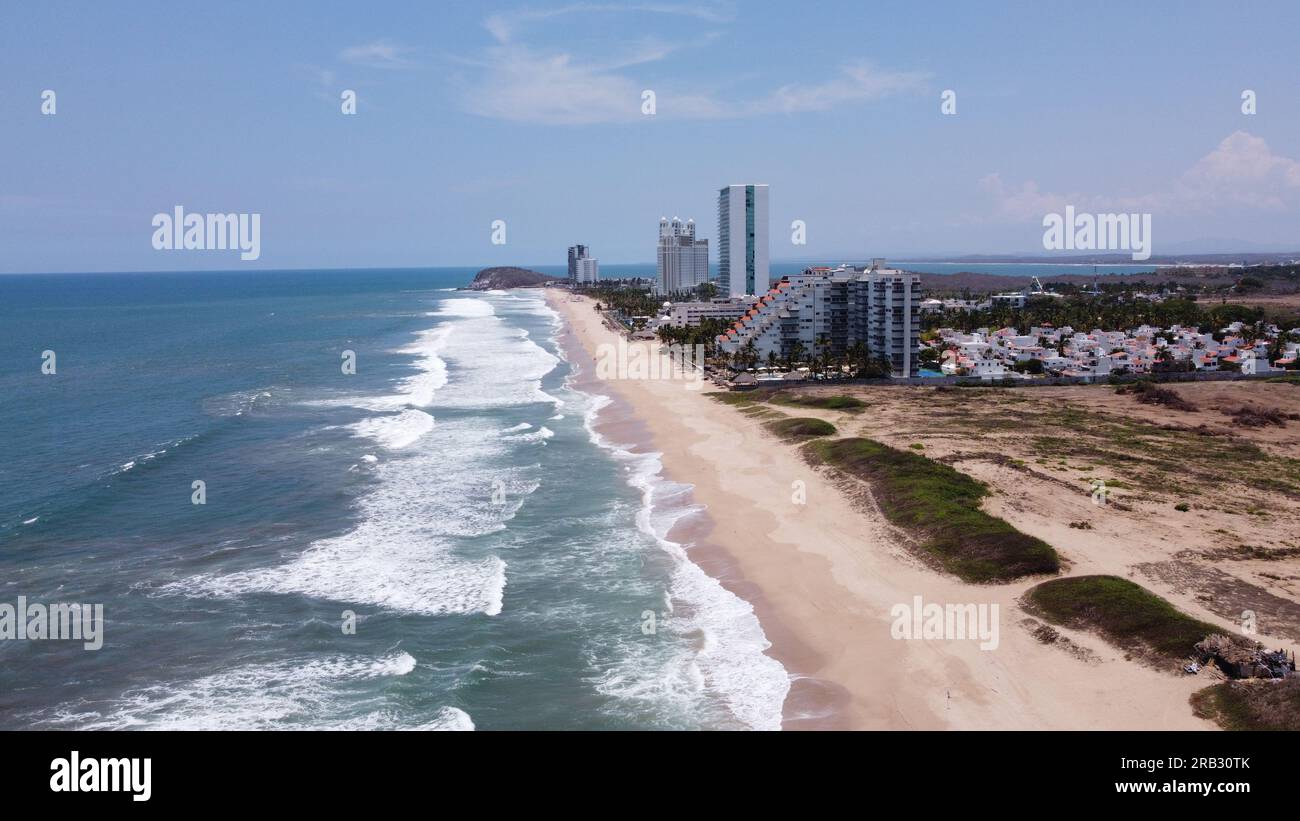 PHOTOGRAPHY WITH DRONE ON THE BEACH OF SINALOA MEXICO Stock Photo - Alamy