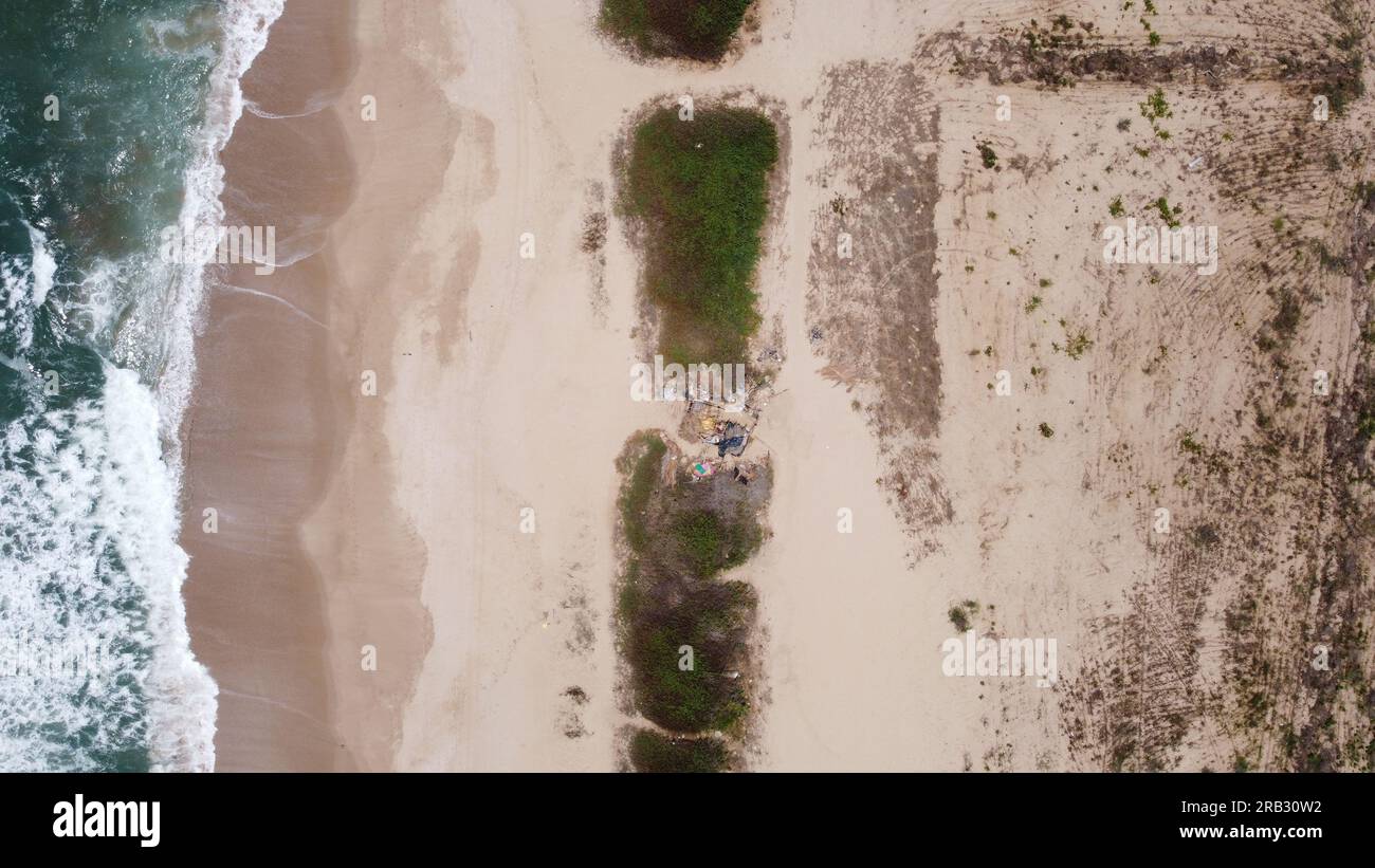 PHOTOGRAPHY WITH DRONE ON THE BEACH OF SINALOA MEXICO Stock Photo - Alamy
