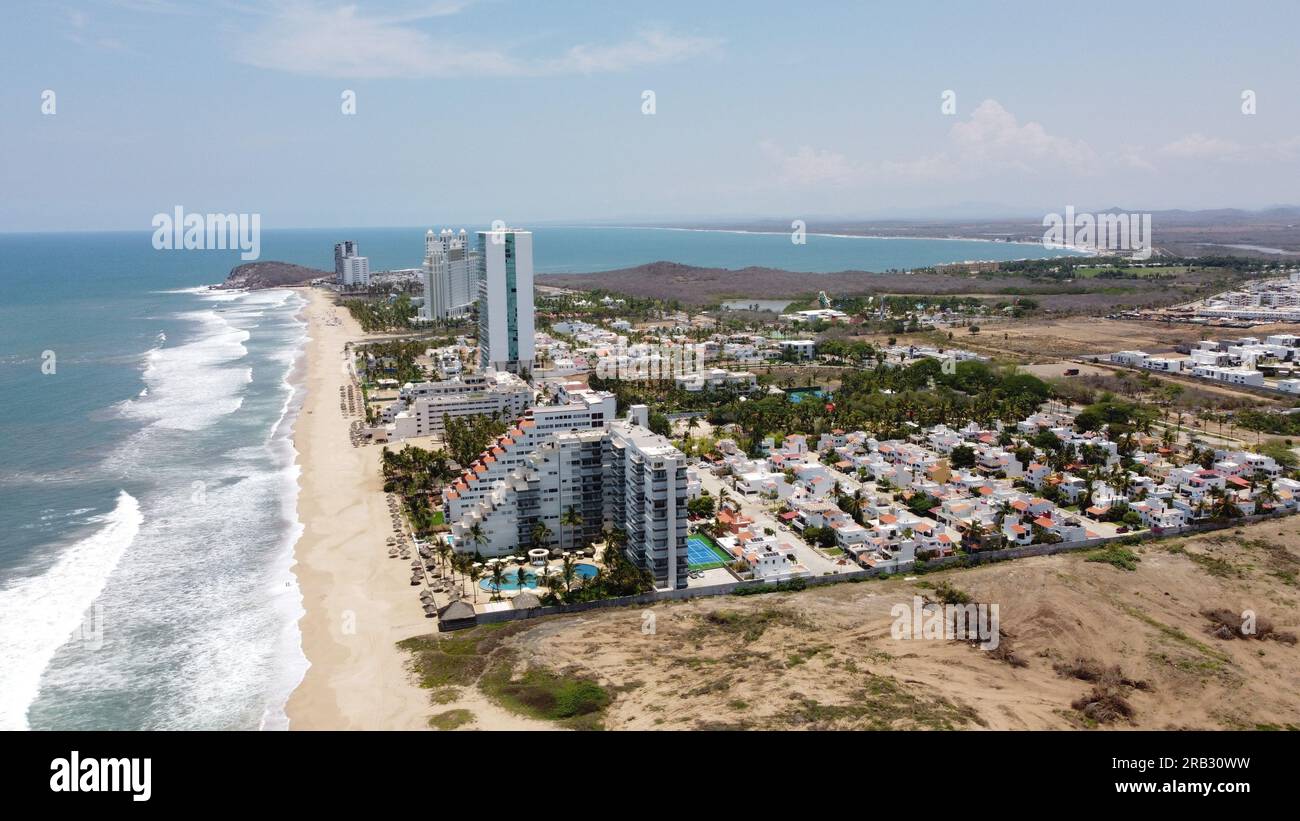 PHOTOGRAPHY WITH DRONE ON THE BEACH OF SINALOA MEXICO Stock Photo - Alamy