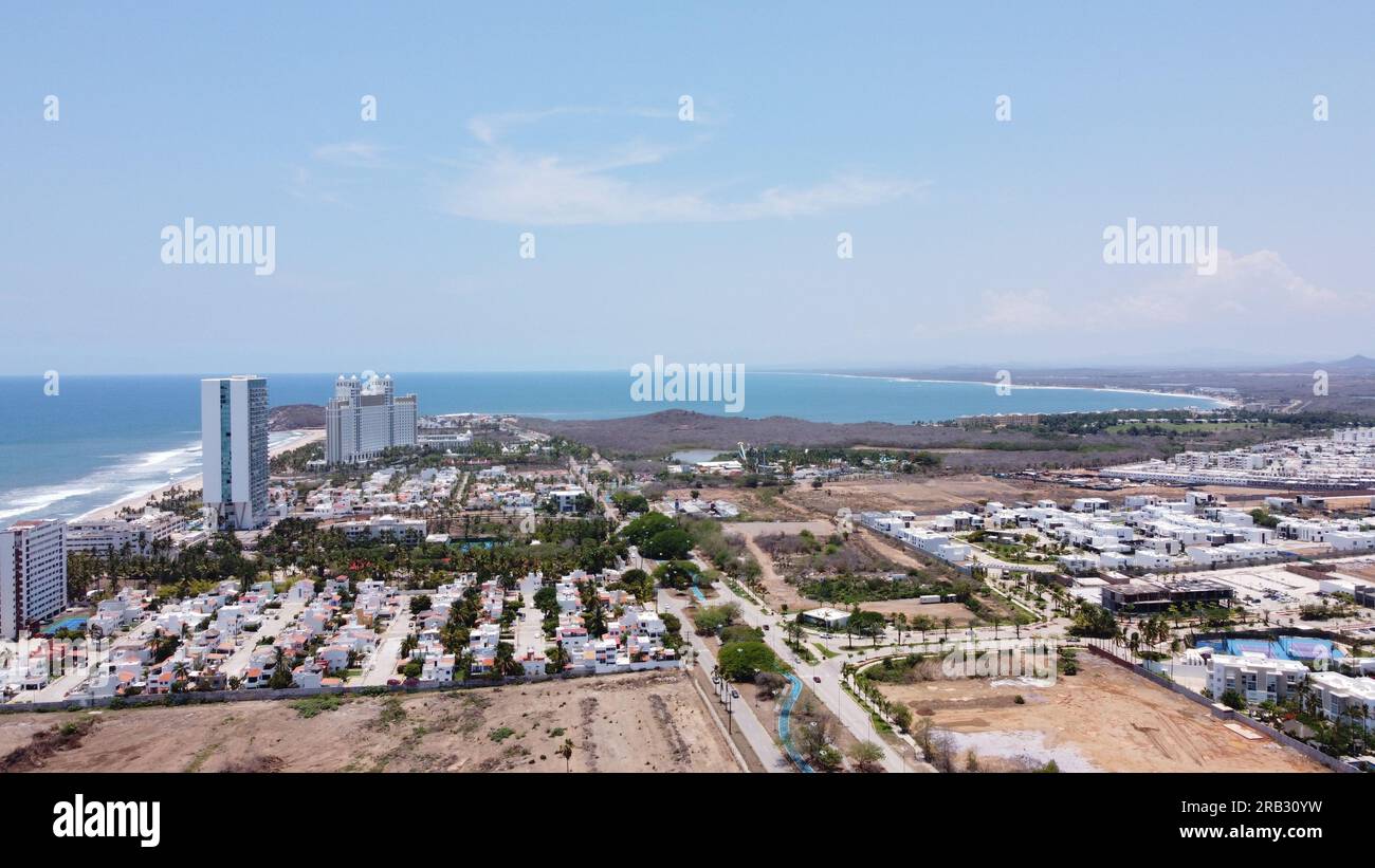 PHOTOGRAPHY WITH DRONE ON THE BEACH OF SINALOA MEXICO Stock Photo - Alamy