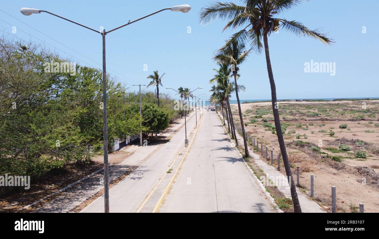 PHOTOGRAPHY WITH DRONE ON THE BEACH OF SINALOA MEXICO Stock Photo - Alamy