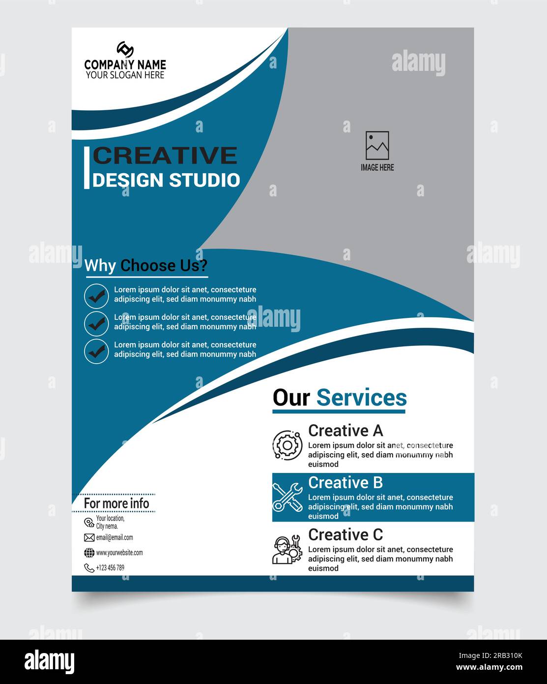 House, Building or Construction Flyer vector Template. Construction ...