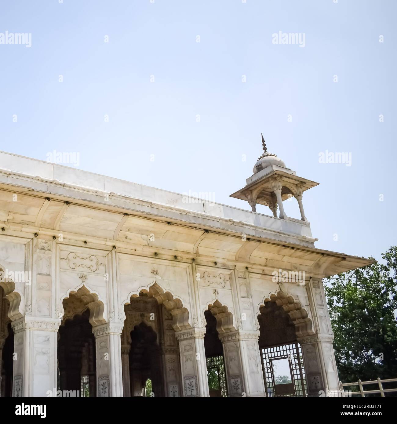 Architectural details of Lal Qila - Red Fort situated in Old Delhi ...