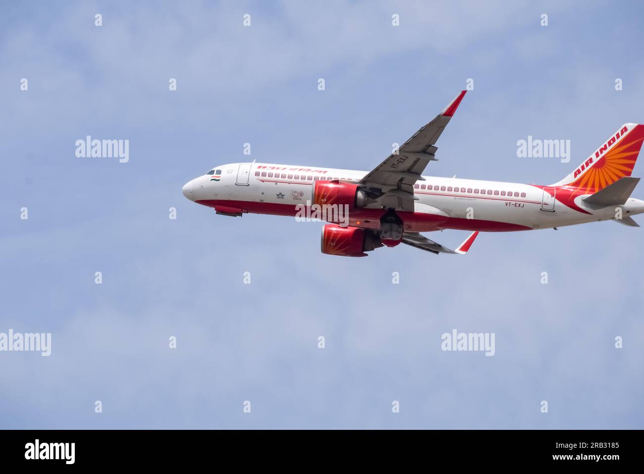 New Delhi, India, April 16 2023 - Air India Airbus A320 take off from ...