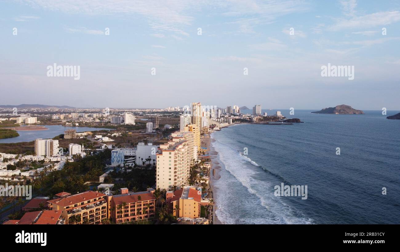 PHOTOGRAPHY WITH DRONE ON THE BEACH OF MAZATLAN SINALOA MEXICO Stock ...