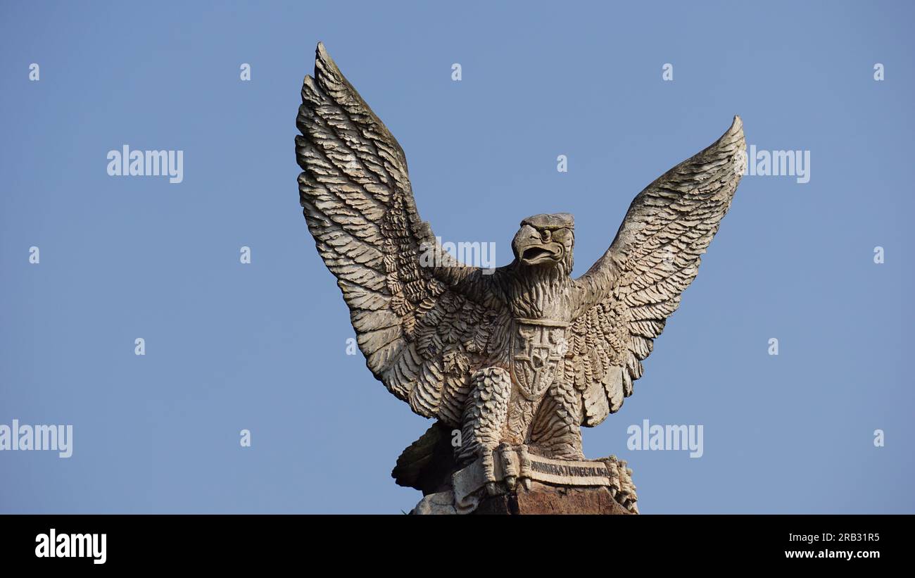 Garuda Pancasila (Indonesian five principles) with a natural background ...