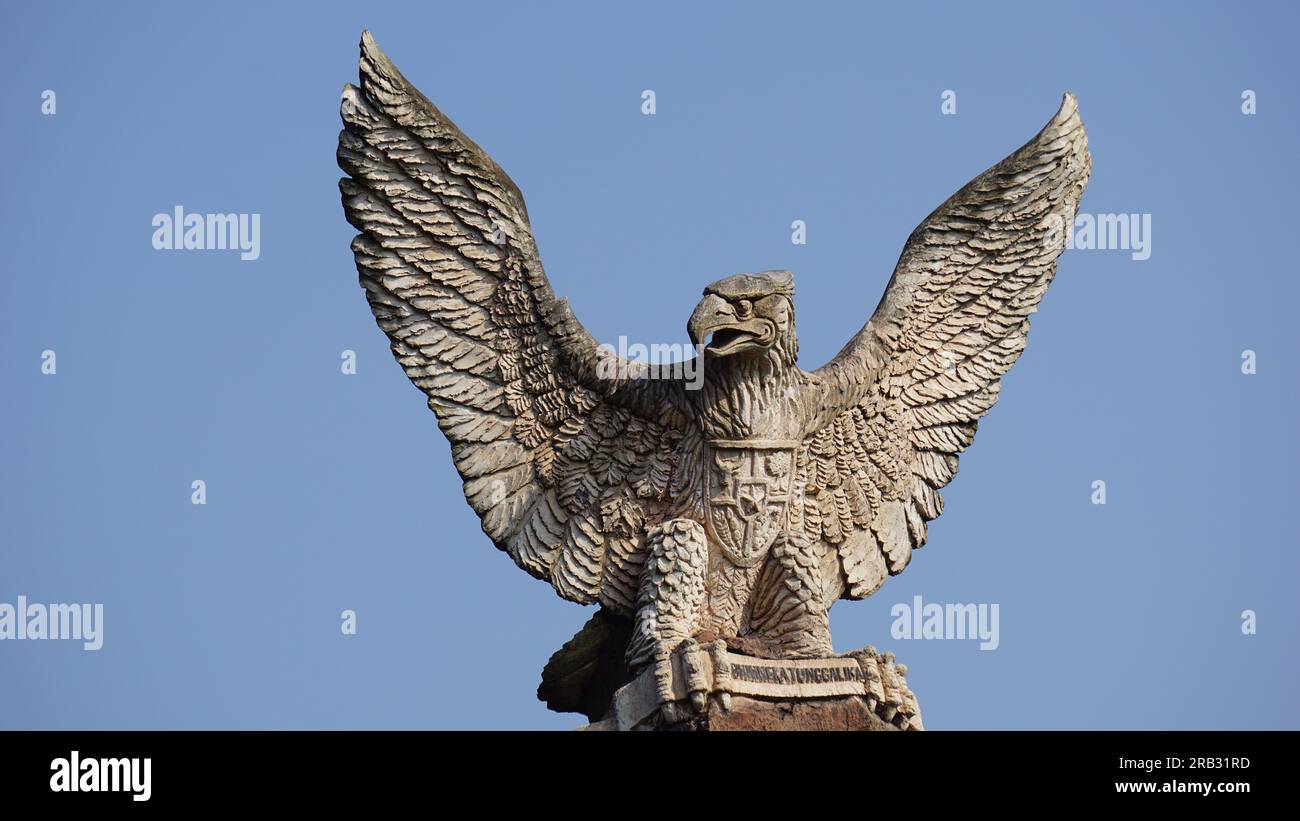 Garuda Pancasila (Indonesian five principles) with a natural background ...