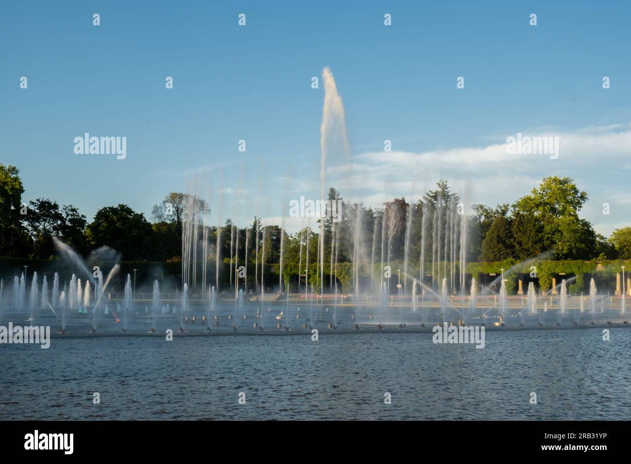 Multimedia Fountain at Centennial Hall, Wroclaw, Poland. The biggest ...