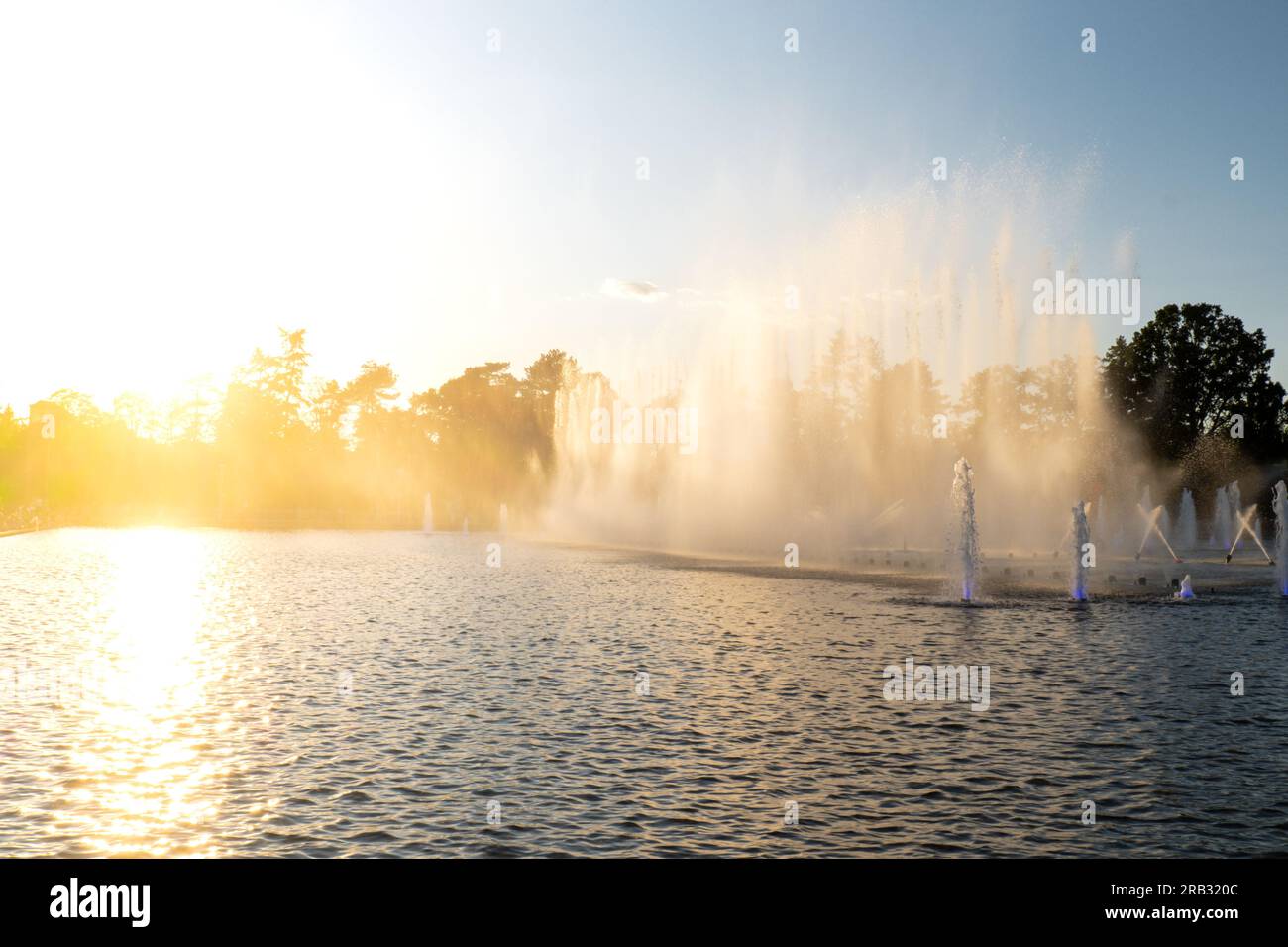 Multimedia Fountain at Centennial Hall, Wroclaw, Poland. The biggest ...