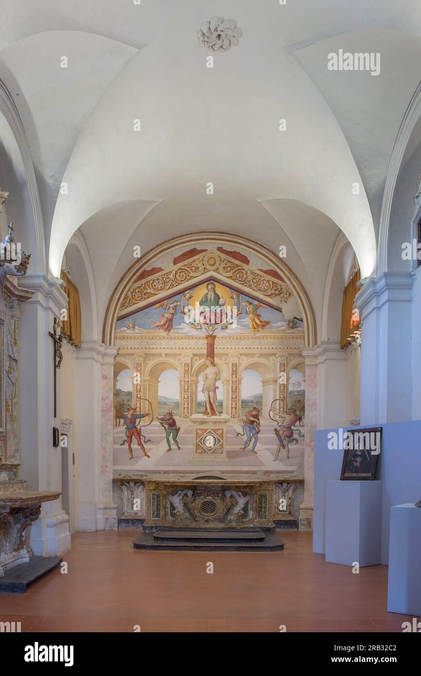 Pietro Perugino, The Martyrdom of San Sebastiano, fresco, Church of San ...
