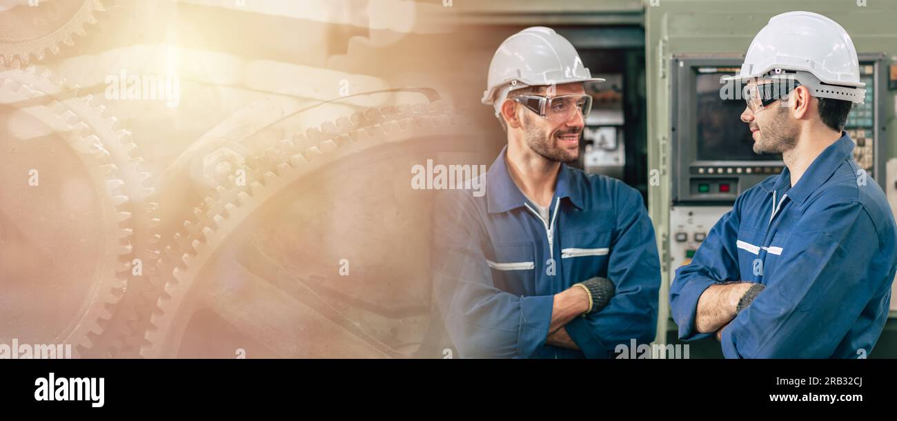 Engineer team worker banner, machine maintenance service staff ... Engineer team worker banner, machine maintenance service staff ...