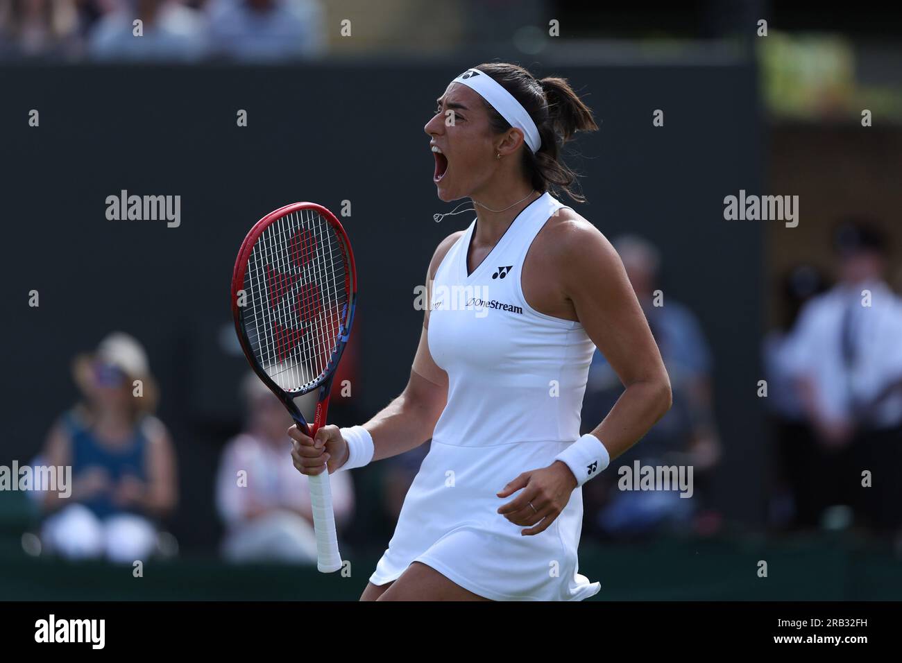 Caroline Garcia during the 2023 Wimbledon Championships on July 6, 2023 ...