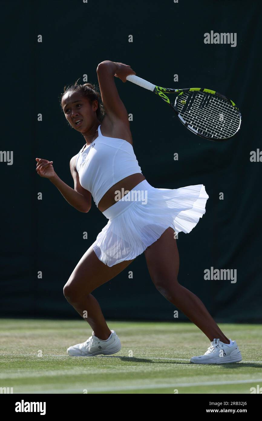 Leylah Fernandez (Can) during the 2023 Wimbledon Championships on July ...