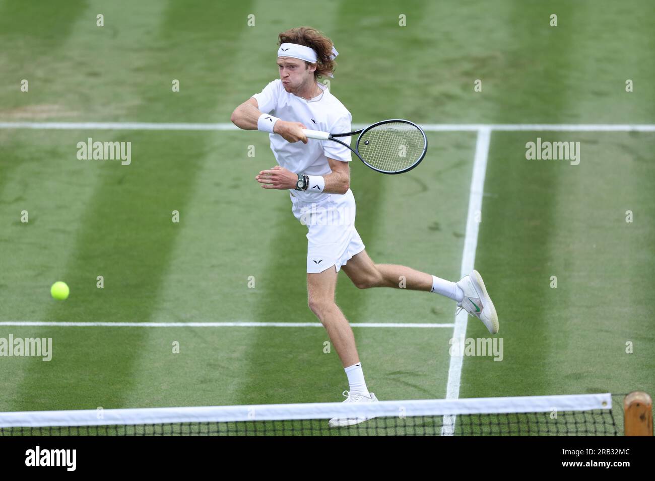 Andrey Rublev (Rus) during the 2023 Wimbledon Championships on July 6 ...