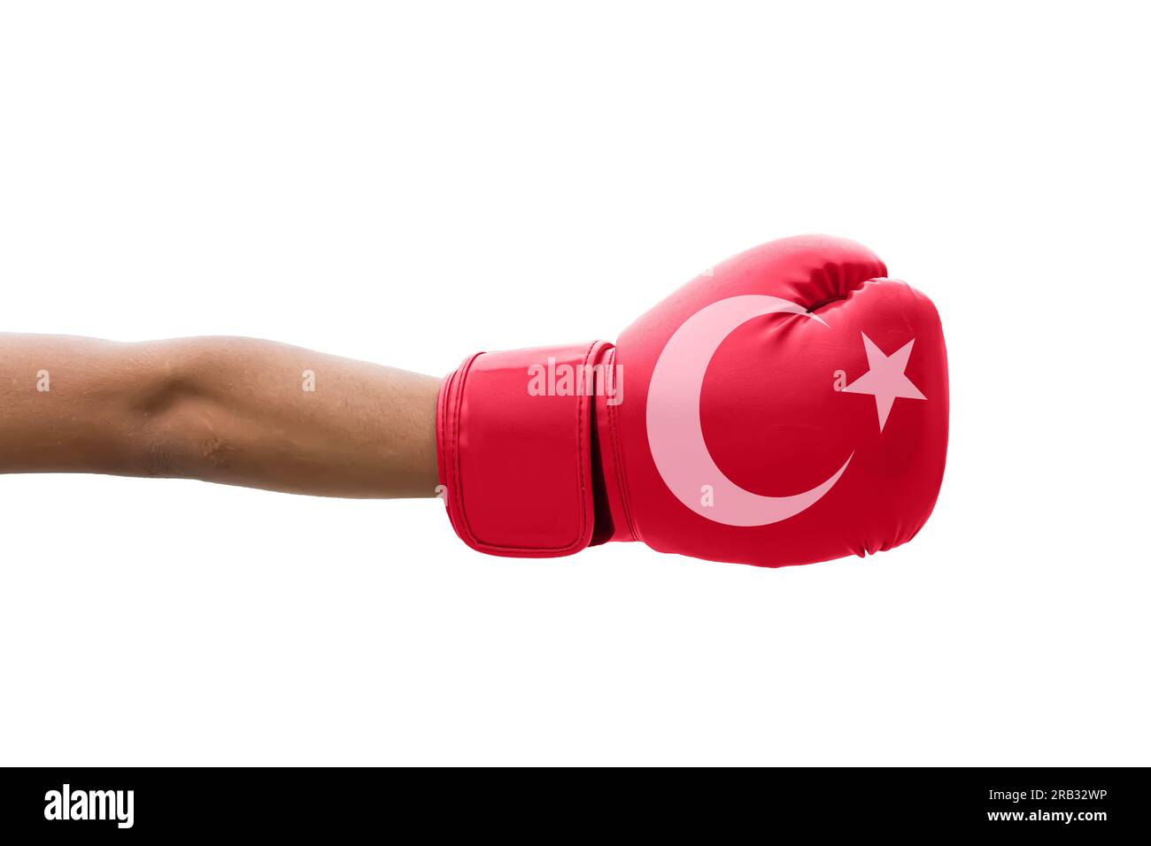 3D Flag of Turkiye on a boxing gloves Stock Photo - Alamy
