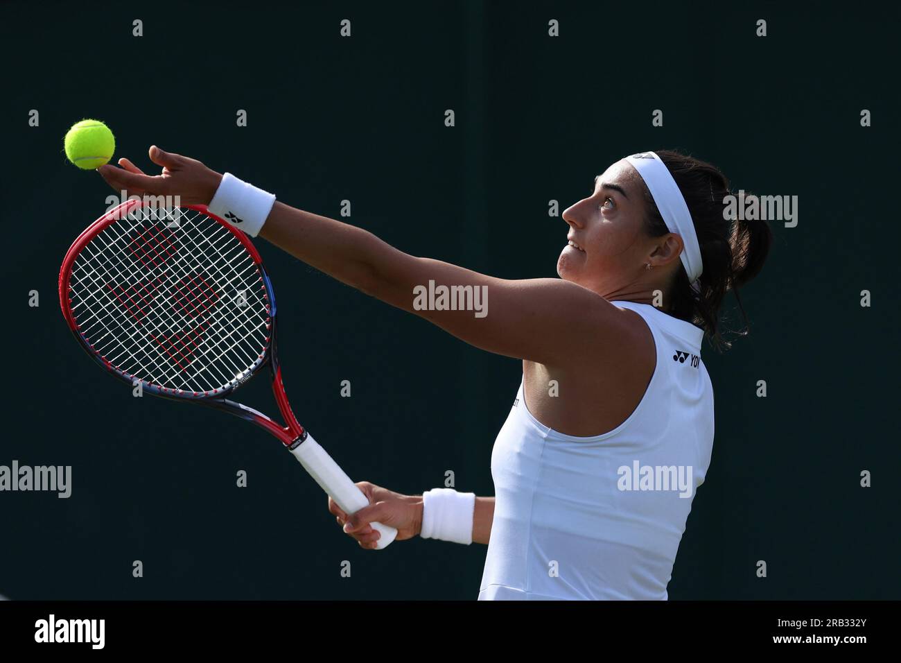 Caroline Garcia during the 2023 Wimbledon Championships on July 6, 2023 ...