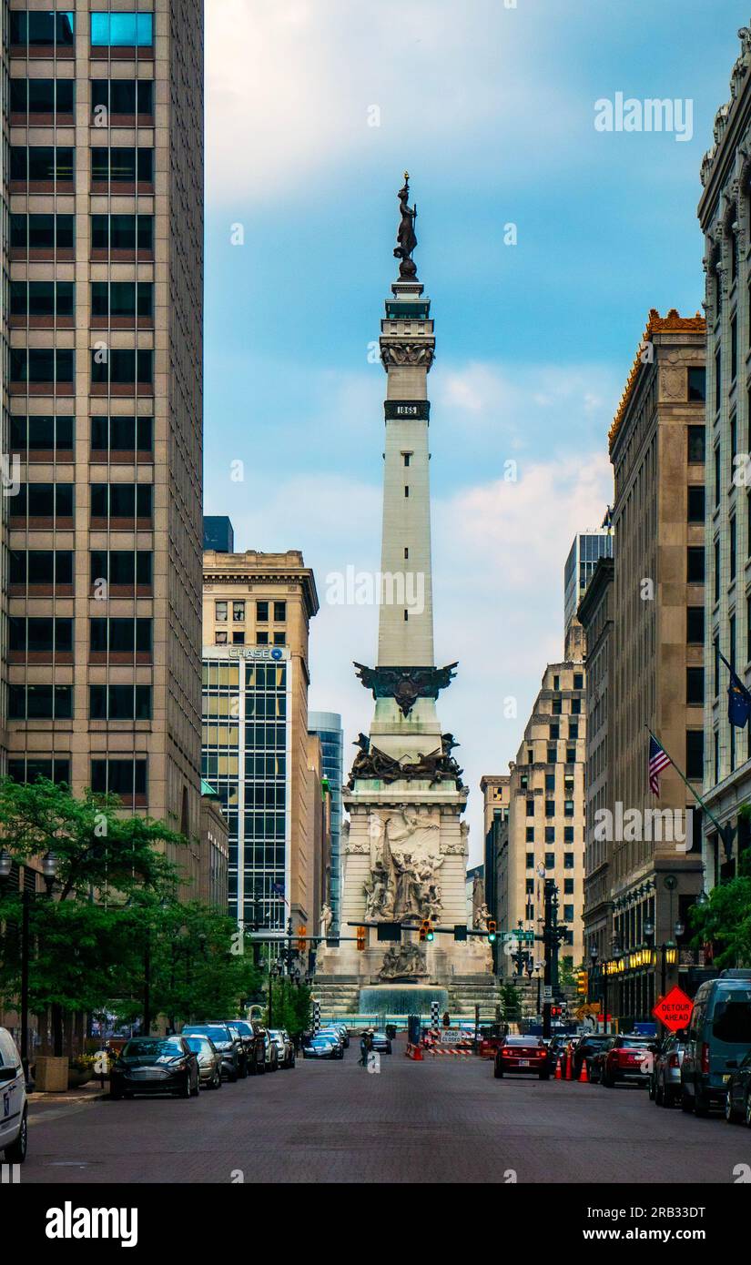 The Soldiers and Sailors Monument in Indianapolis, Indiana Stock Photo ...