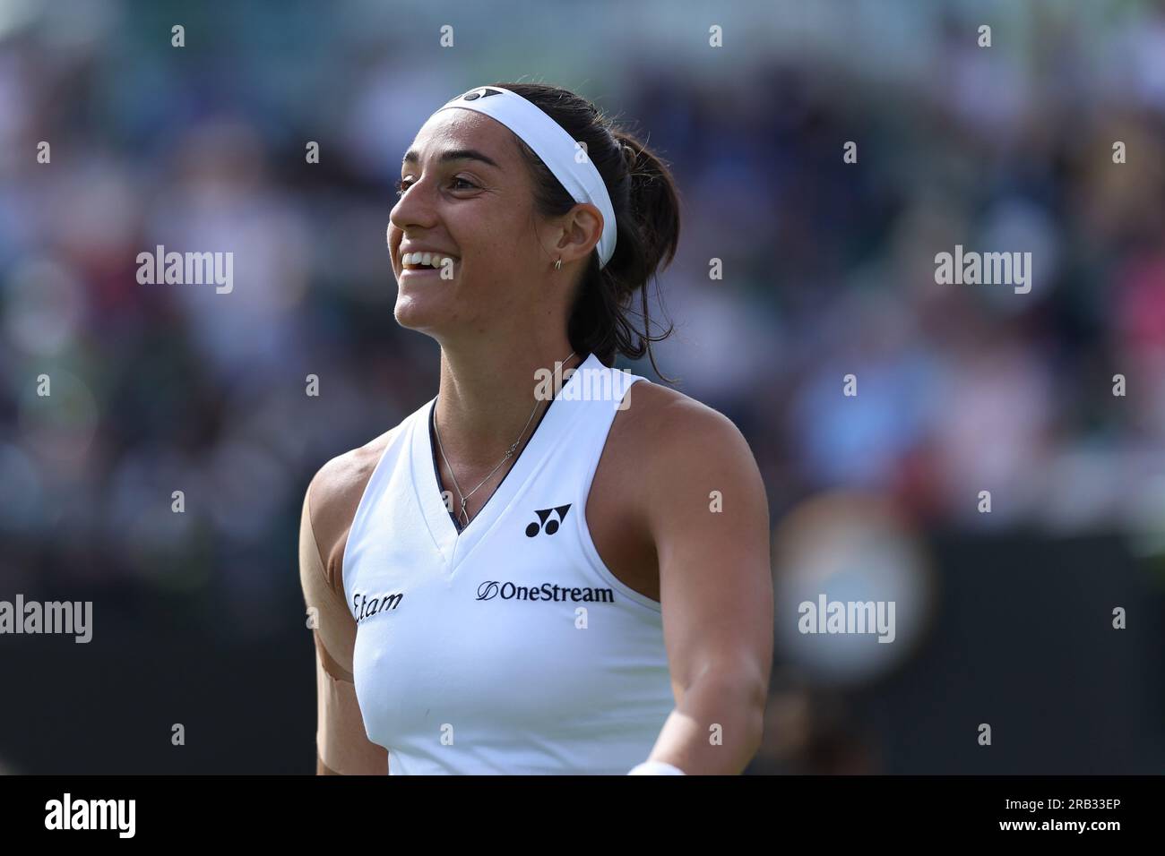 Caroline Garcia during the 2023 Wimbledon Championships on July 6, 2023 ...