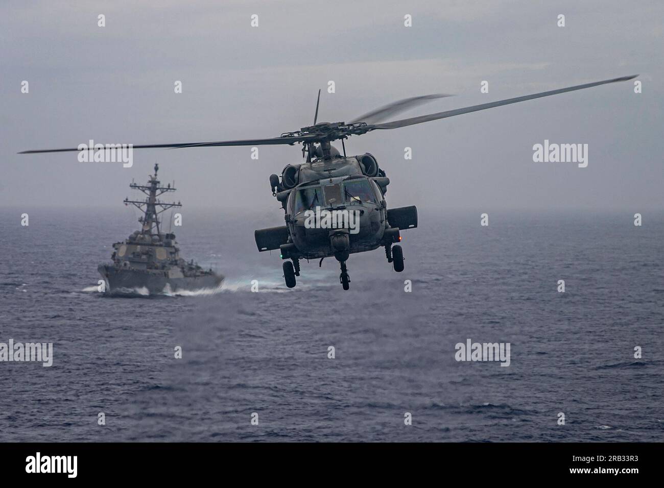 Pacific Ocean. 12th June, 2023. An MH-60S Sea Hawk helicopter from the ...