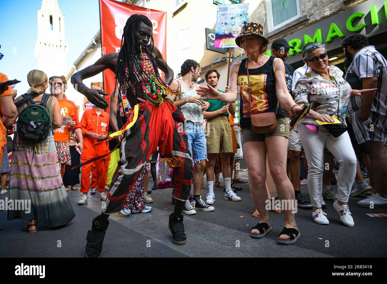 Avignon, France. 06th July, 2023. Representatives from different ...