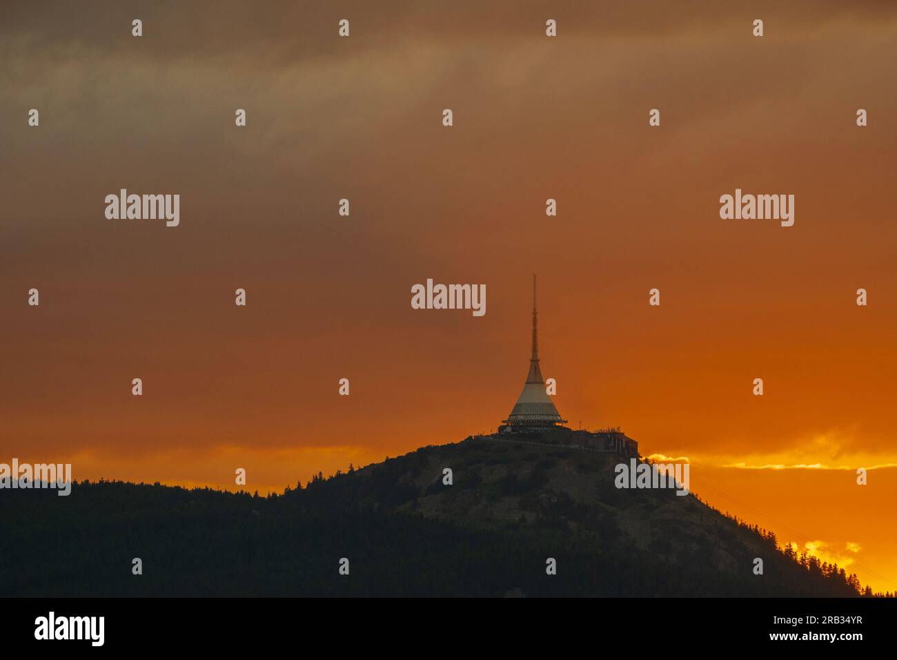 Liberec, Czech Republic. 05th July, 2023. The Jested Tower, hotel and ...